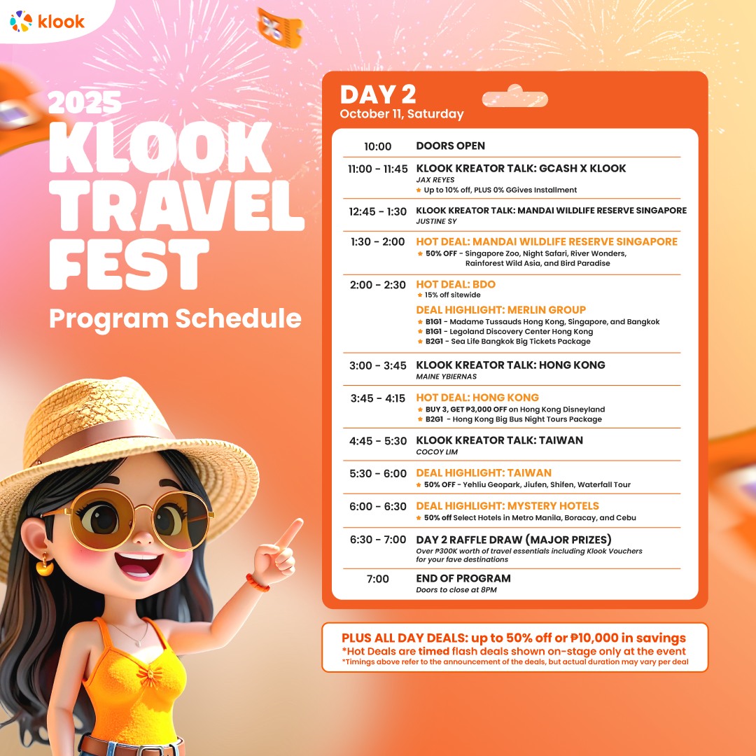 Get up to P10,000 off, 50% travel discounts, and more at the Klook Travel Fest 2025 • PhilSTAR Life